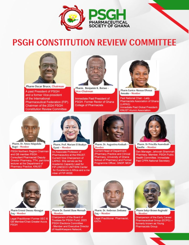 Meet the PSGH Constitution Review Committee – Ghana Pharmaceutical Journal